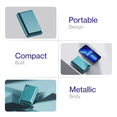 Ambrane 20000 mAh Power Bank with 22.5W Fast Charging, Compact Size, T ...